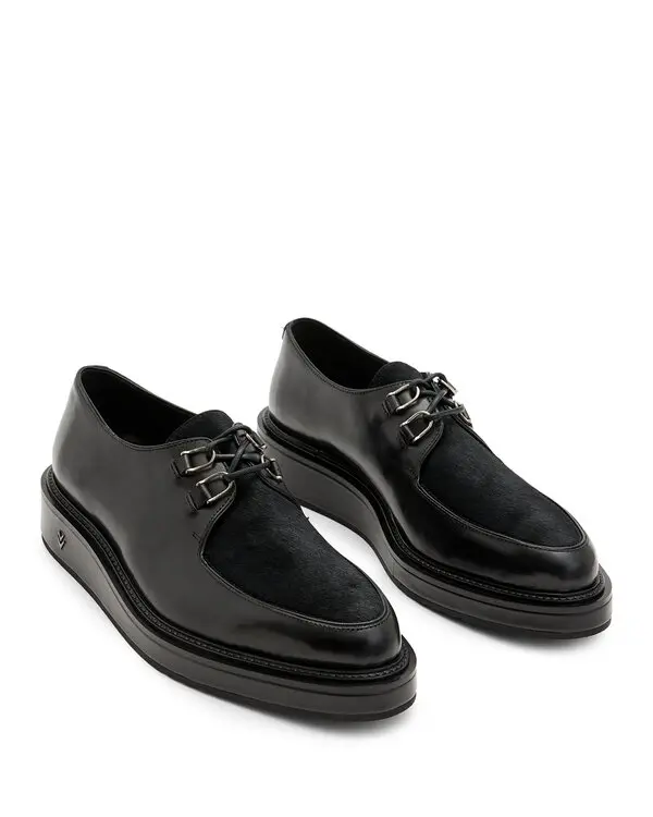 John Varvatos Von Creeper Derby Leather Dress Shoes In Black  display picture 1