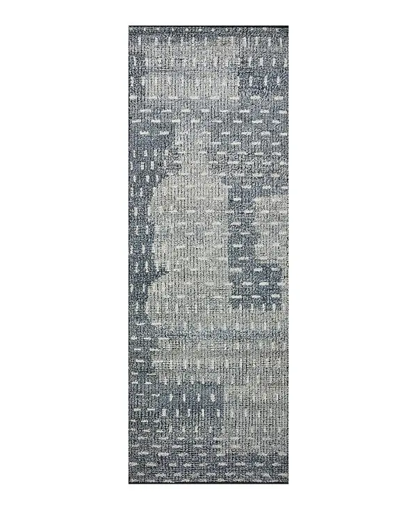AMBER LEWIS X LOLOI Gwyneth Gwy-01 Runner Area Rug, 2'9 X 12 - Denim Mist