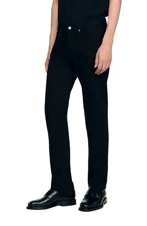 Sandro Slim-fit Five-pocket Jeans - Black