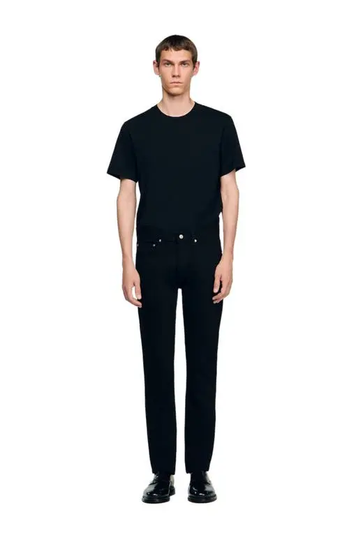 Sandro Slim-fit Five-pocket Jeans - Black