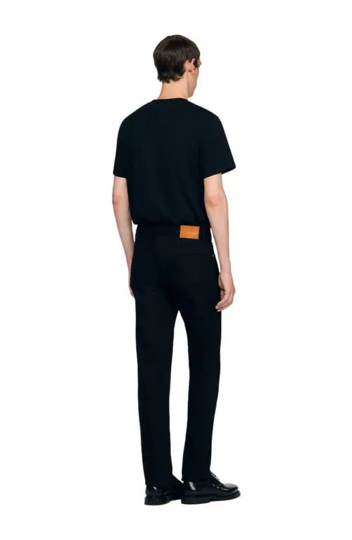 Sandro Slim-fit Five-pocket Jeans - Black