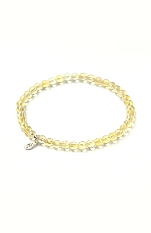 TINY RITUALS Citrine Beaded Bracelet - Light Yellow