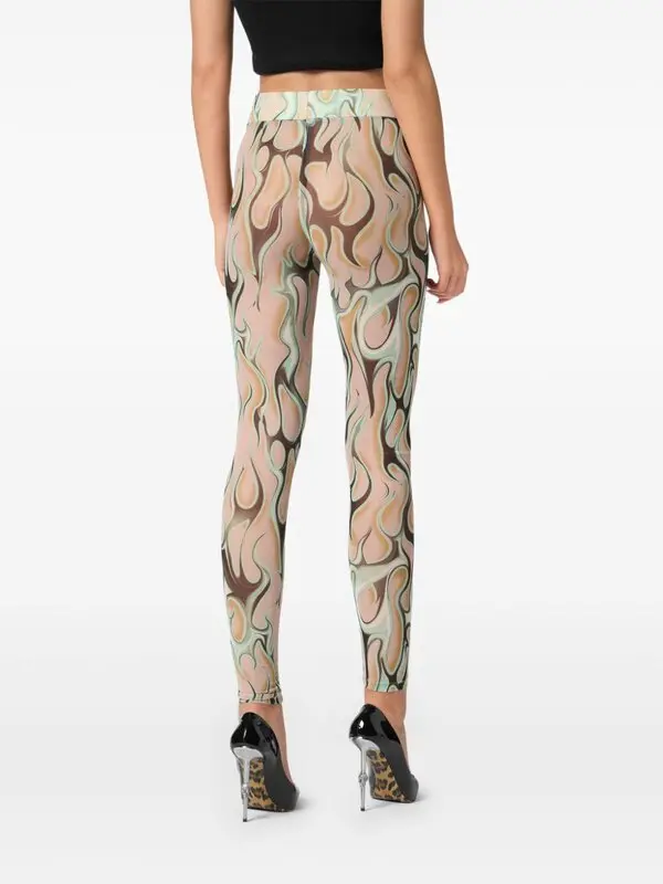 Philipp Plein Flame Leggings - Neutrals