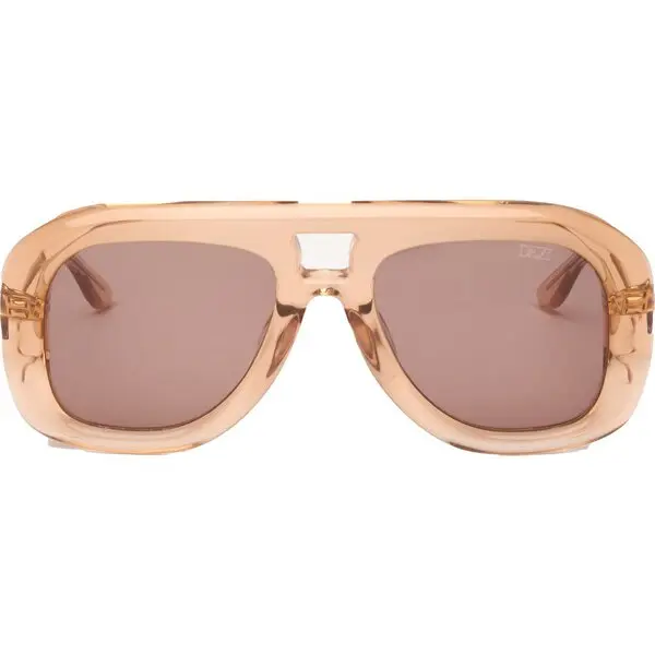 Dezi Pusha 55mm Shield Sunglasses - Golden Peach / Brown