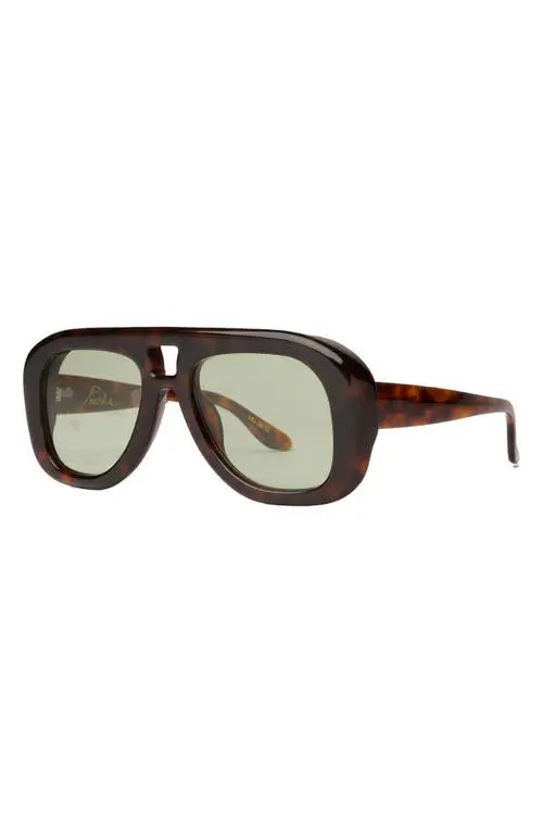 Dezi Pusha 55mm Shield Sunglasses - Green