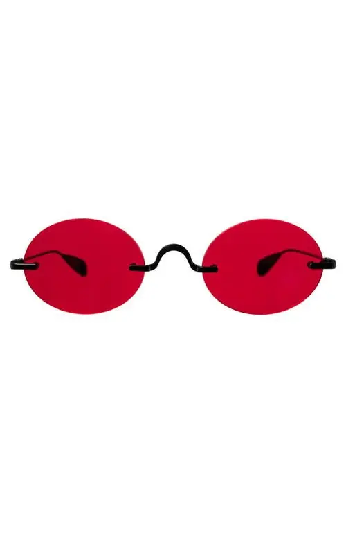 LYNDON EYEWEAR Havana Sunglasses - Matte Black /red