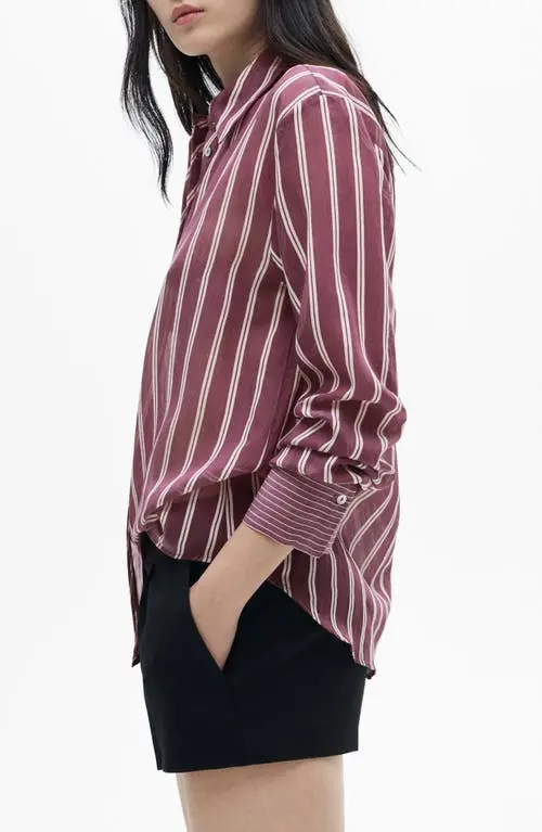 Mango Stripe Button-up Shirt