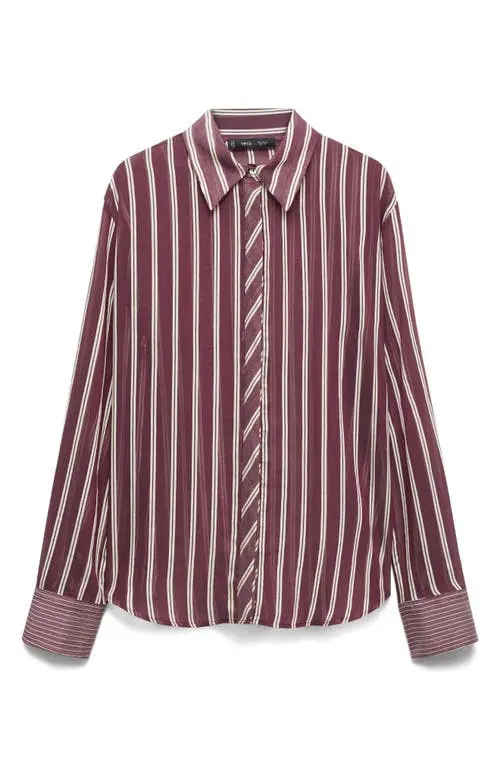 Mango Stripe Button-up Shirt