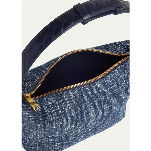 Bottega Veneta Mini Wallace Boucle Shoulder Bag - Denim