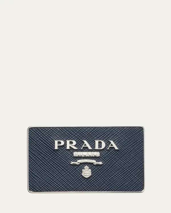 Prada Metal And Saffiano Leather Belt Buckle - Baltico