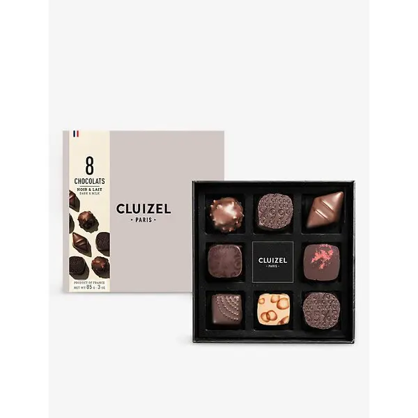 MICHEL CLUIZEL Noir & Lait Chocolate Bonbons Box Of Eight - One-color