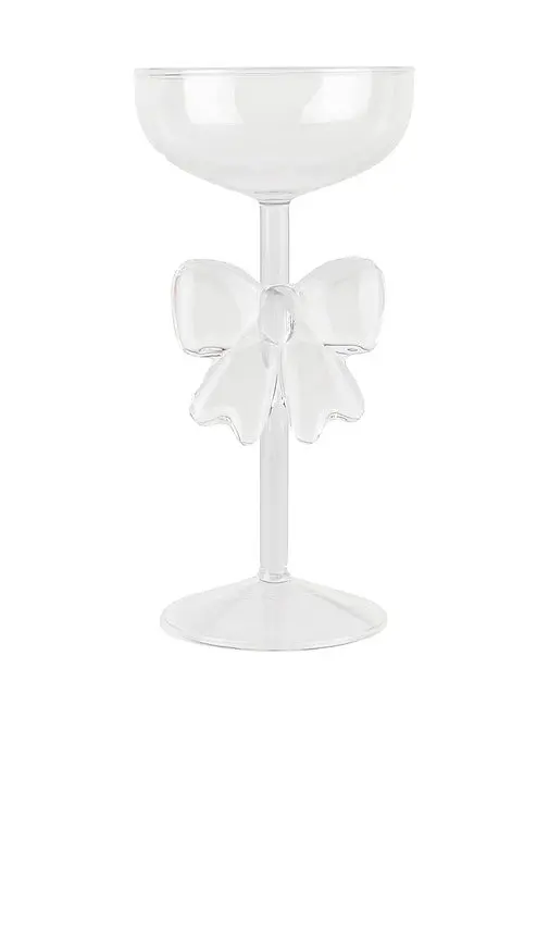 LEPEL CLUB Bow Glass In Neutral - Clear