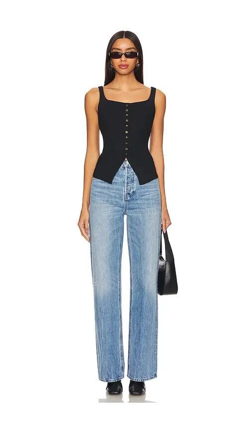 Free People A Moment In Time Vest - Black