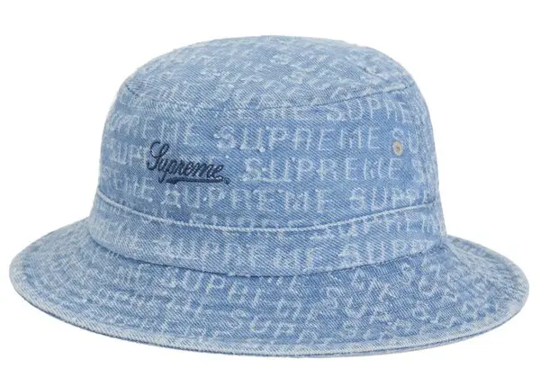 Supreme Needle Punch Denim Crusher Hat - Blue