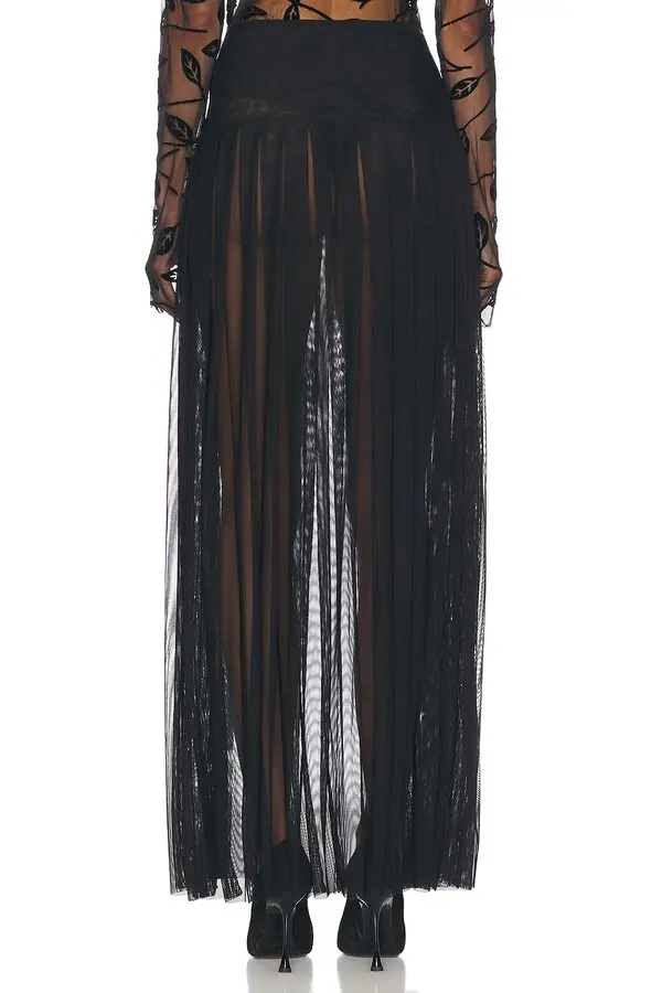 Norma Kamali Pleated Long Skirt