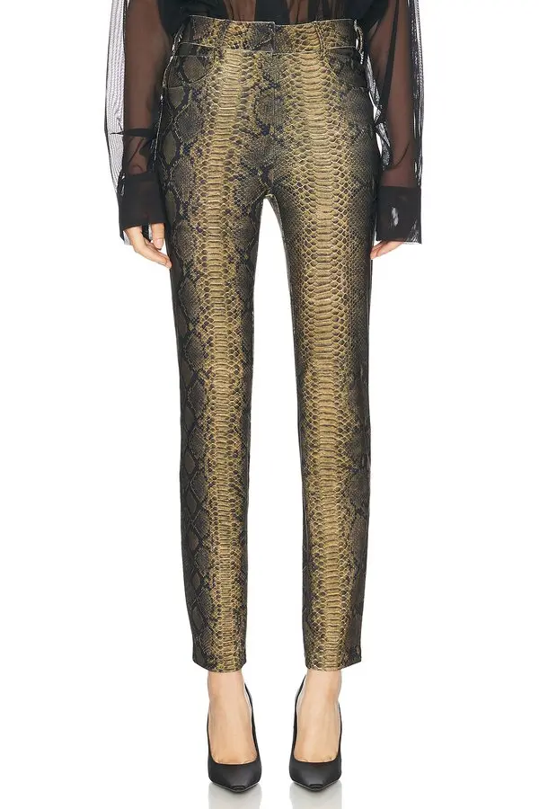 Norma Kamali High Waisted Pencil Leg Jeans