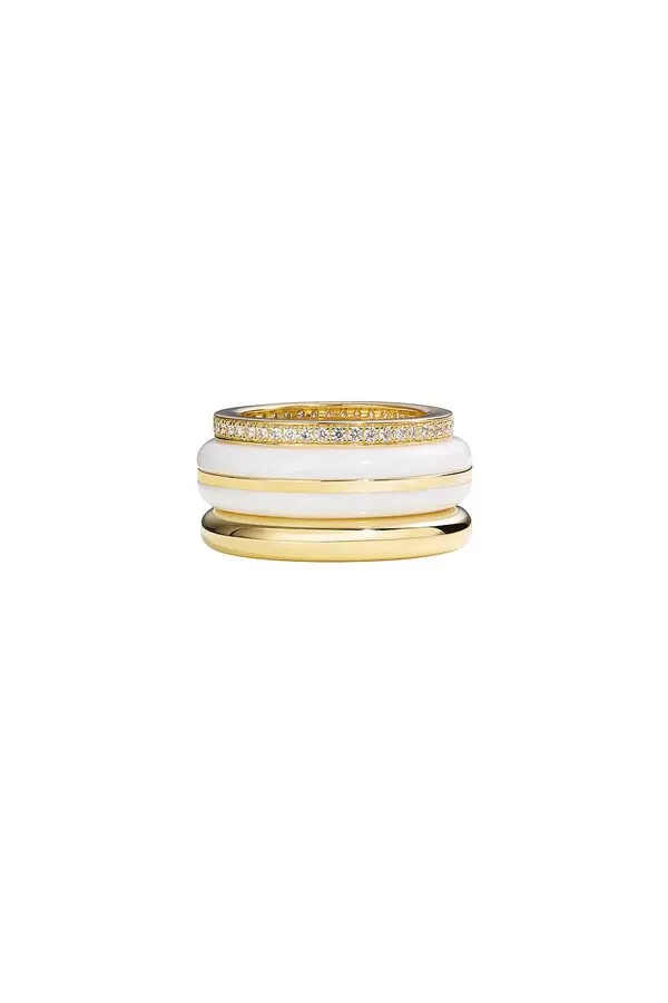 BY PARIAH Classic Stack Ring - White