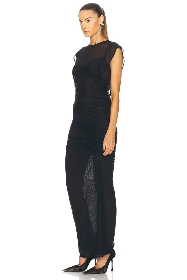 JEAN PAUL GAULTIER Velvet Flock Long Dress