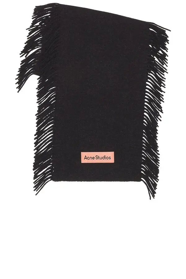 Acne Studios Mid Scarf In Black - Black Melange