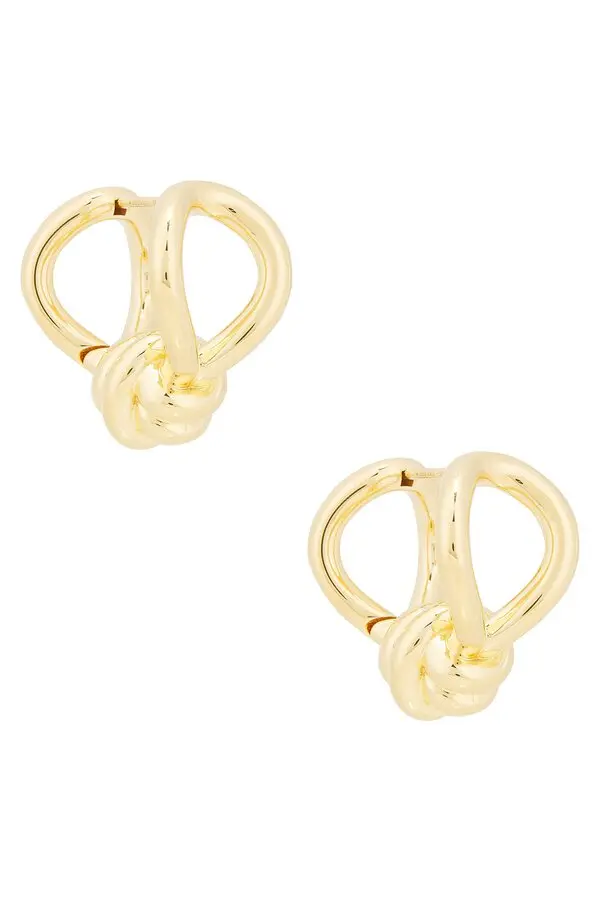 Bottega Veneta Knot Hoop Earrings - Gold