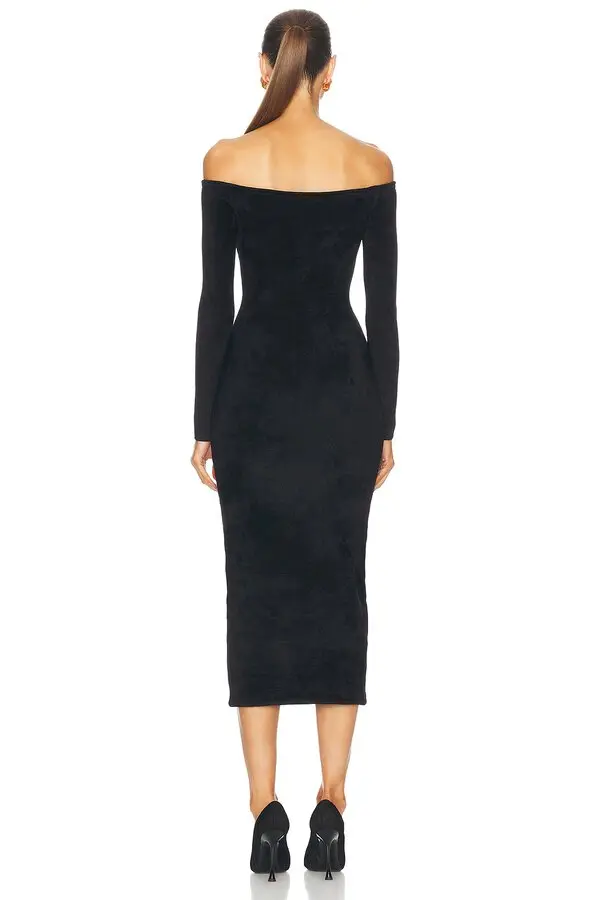 black chenille knit midi dress Self-Portrait In - 45% Off movie