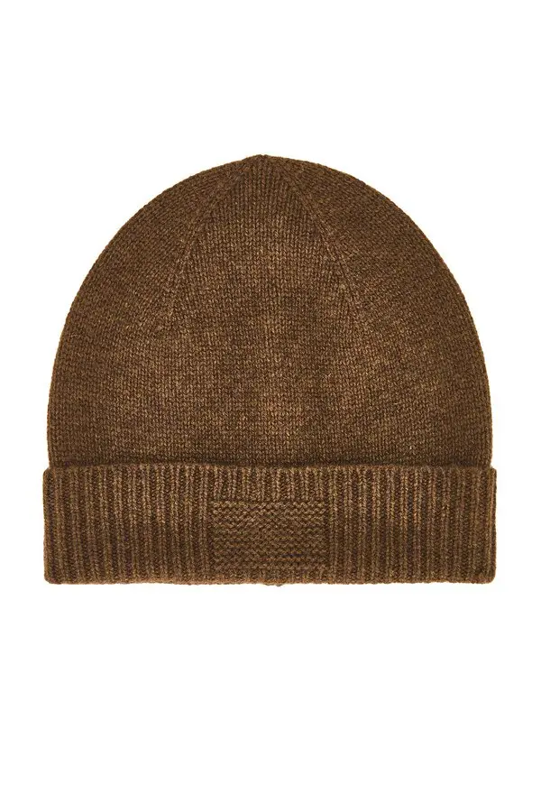 Guest In Residence Ribbed Cashmere Beanie - Chestnut