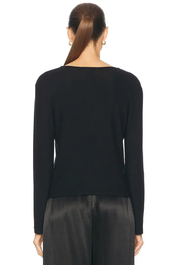 LESET Lauren V Neck Henley Top