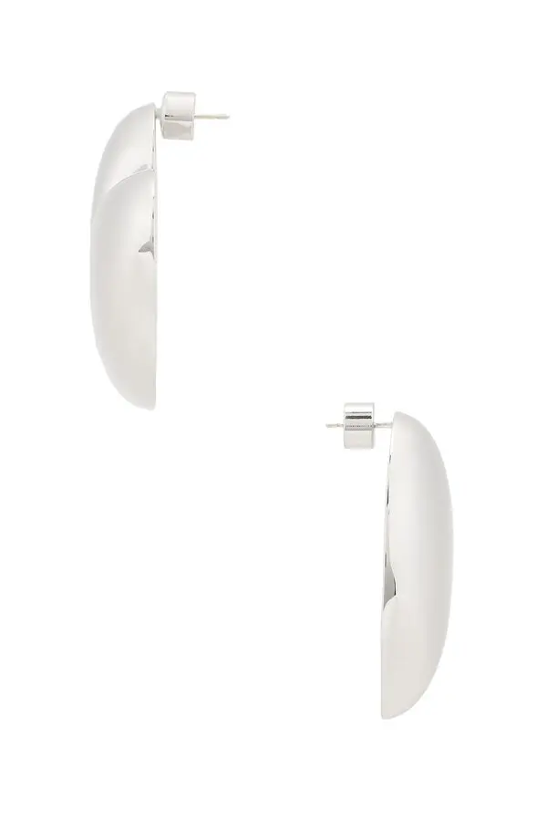 JENNIFER FISHER Puffy Heart Earrings In Metallic - Silver
