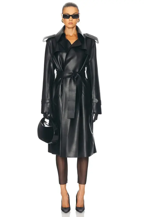 Norma Kamali Double Breasted Trench Coat
