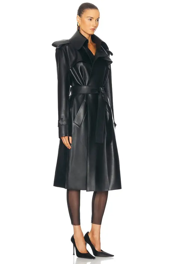 Norma Kamali Double Breasted Trench Coat
