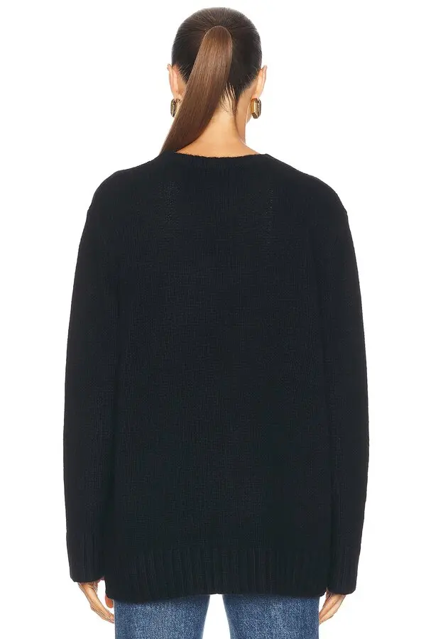 Jenni Kayne Cashmere Amelia Crewneck Sweater - Black
