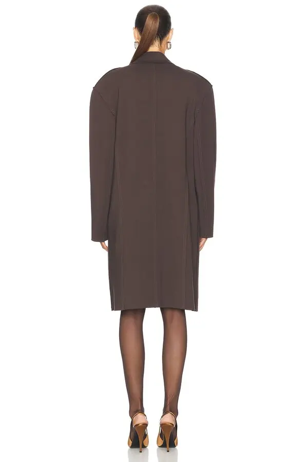 Norma Kamali Oversized Double Breasted Jacket - Espresso