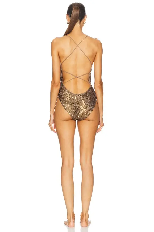 Norma Kamali Low Back Fara Slip One Piece Swimsuit