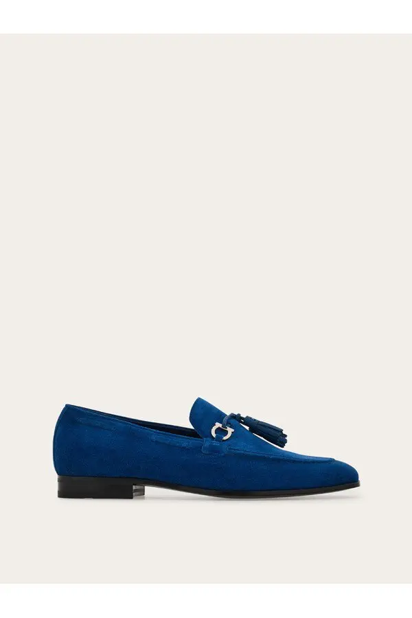 Ferragamo Loafer With Tassels In Blue - 30% Off | Editorialist display picture 1