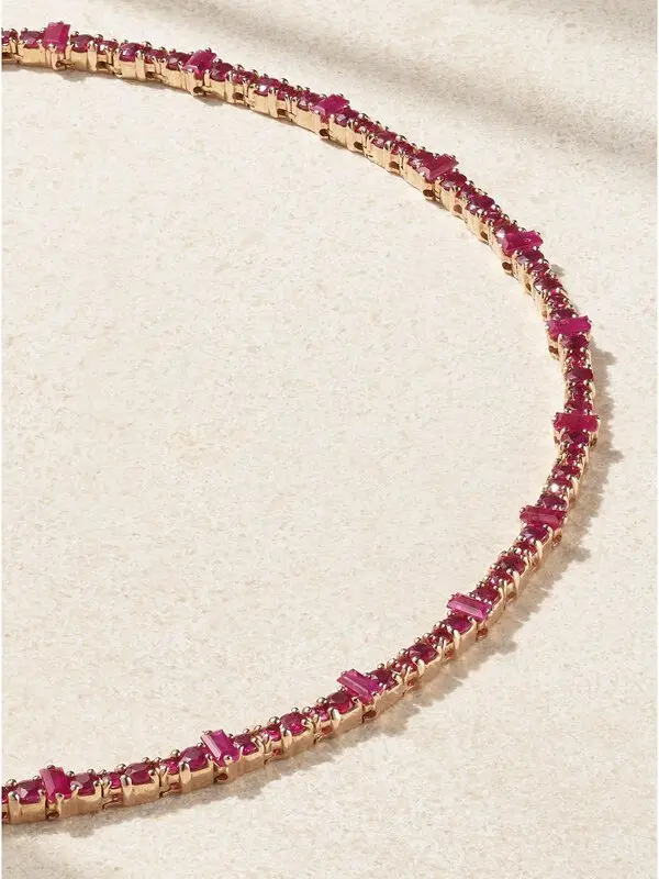 Ileana Makri Rivulet 18-karat Gold Ruby Necklace