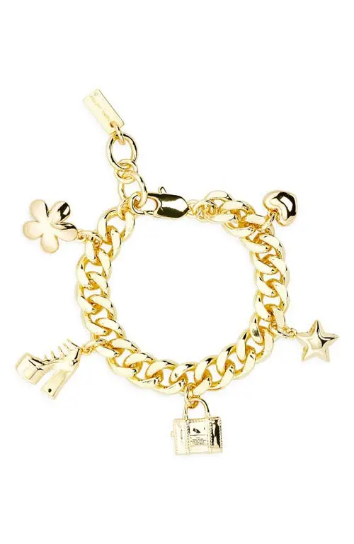 Marc Jacobs Mini Icon Charm Bracelet - Light Antique Gold