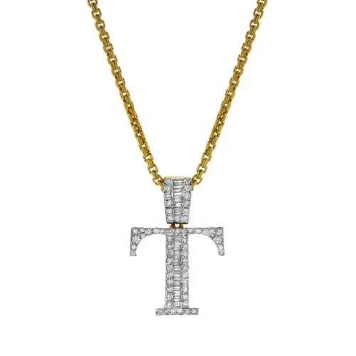 LUVMYJEWELRY T Initial Diamond Pendant