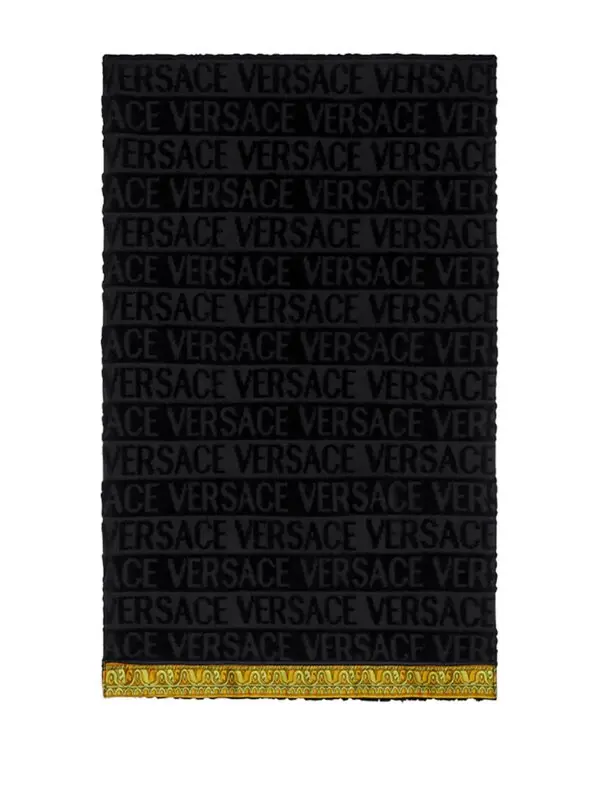 Versace Logo Intarsia-knit Towel