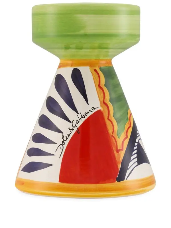 Dolce & Gabbana Logo-print Candle Holder - Green