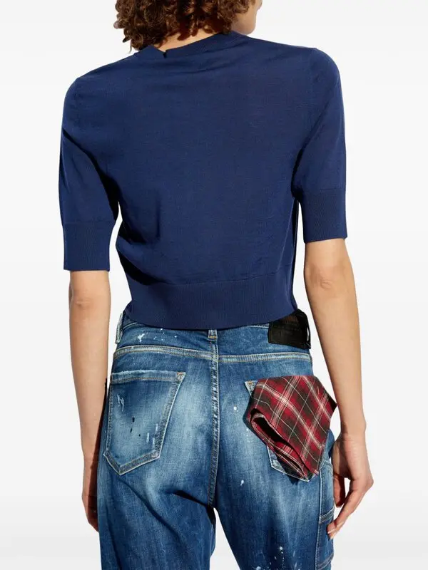 Dsquared2 Logo-embroidered T-shirt - Blue