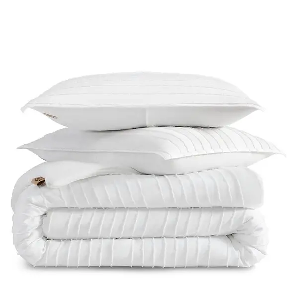 UGG Devon Comforter Set, King - Bright White Stripe