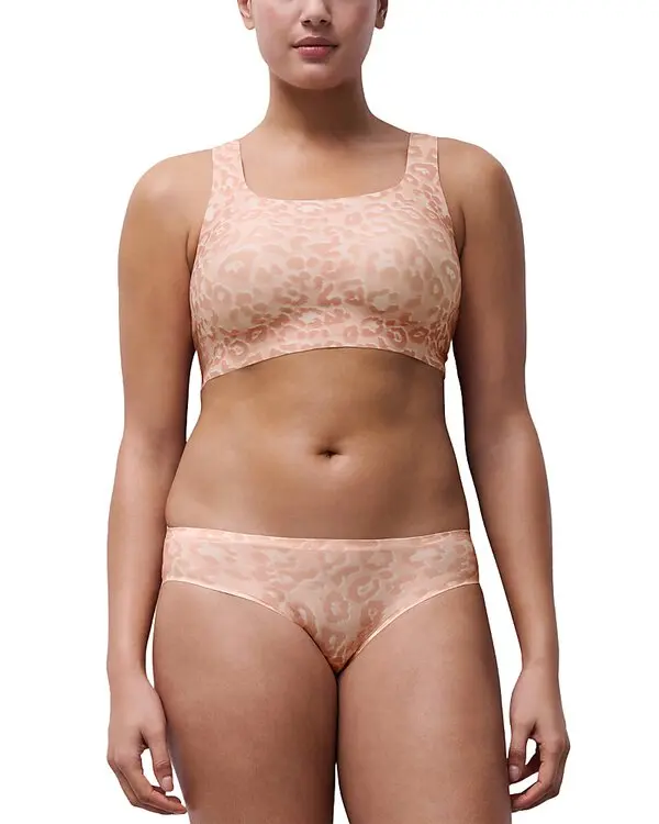 Chantelle Seamless Print Bikini Bottom - Leopard Blush