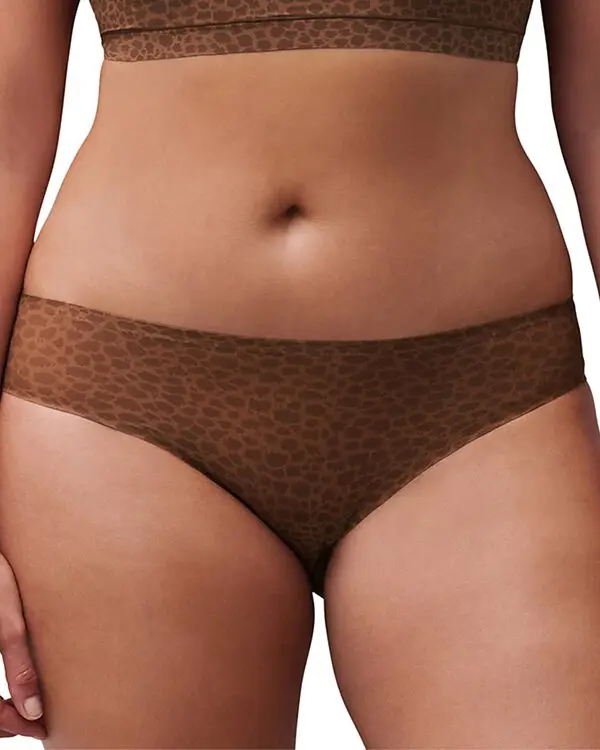 Chantelle Seamless Print Bikini Bottom - Wild Brown
