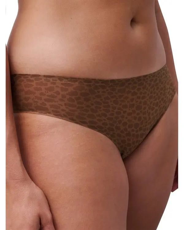 Chantelle Seamless Print Bikini Bottom - Wild Brown