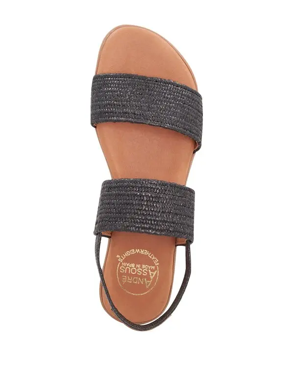 Andre Assous Nigella Woven Sandals - Black