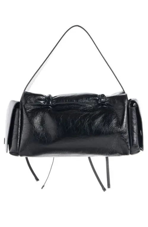 Acne Studios Micro Multipocket Crinkled Leather Baguette