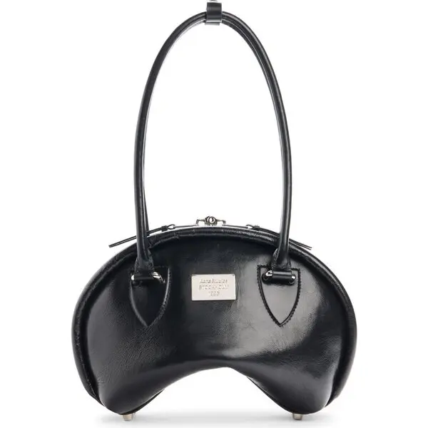 Acne Studios Bowlina Leather Shoulder Bag - Black