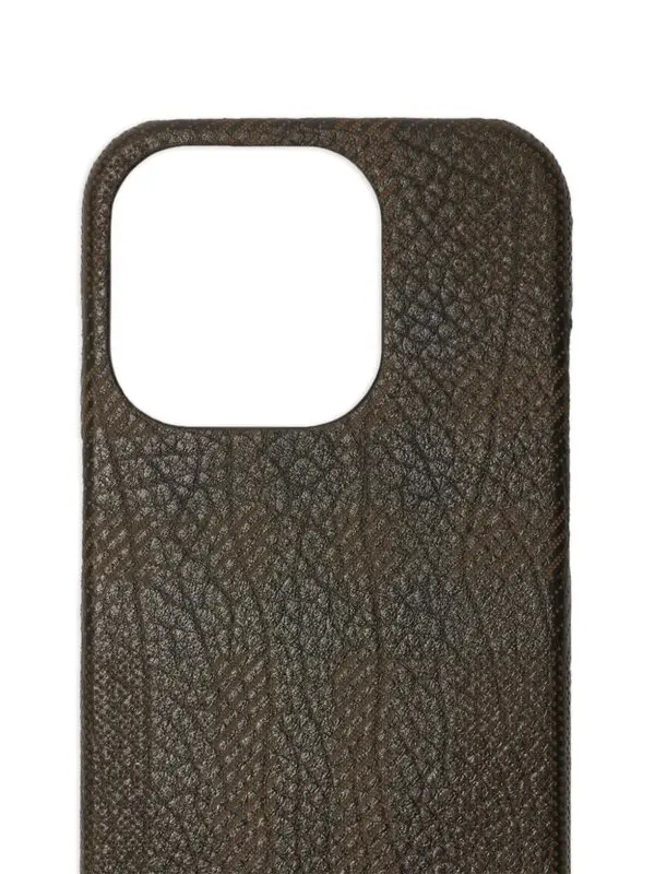 Burberry Check Leather Iphone 15 Pro Case