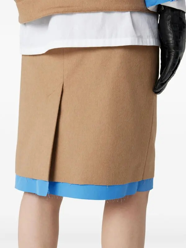 Miu Miu Camel-hair Midi Skirt
