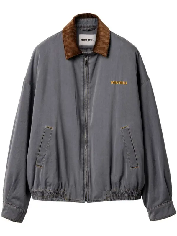 Miu Miu Velvet-trimmed Bomber Jacket